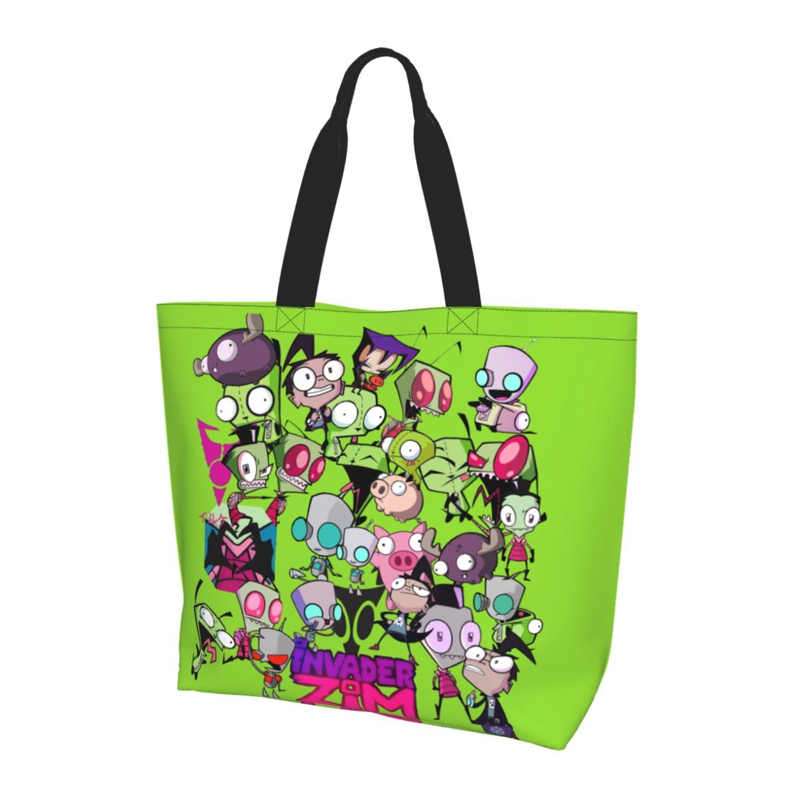 Invader Zim Womens Casual Shoulder Bag Tote Bag Reusable Shopping Bag ...