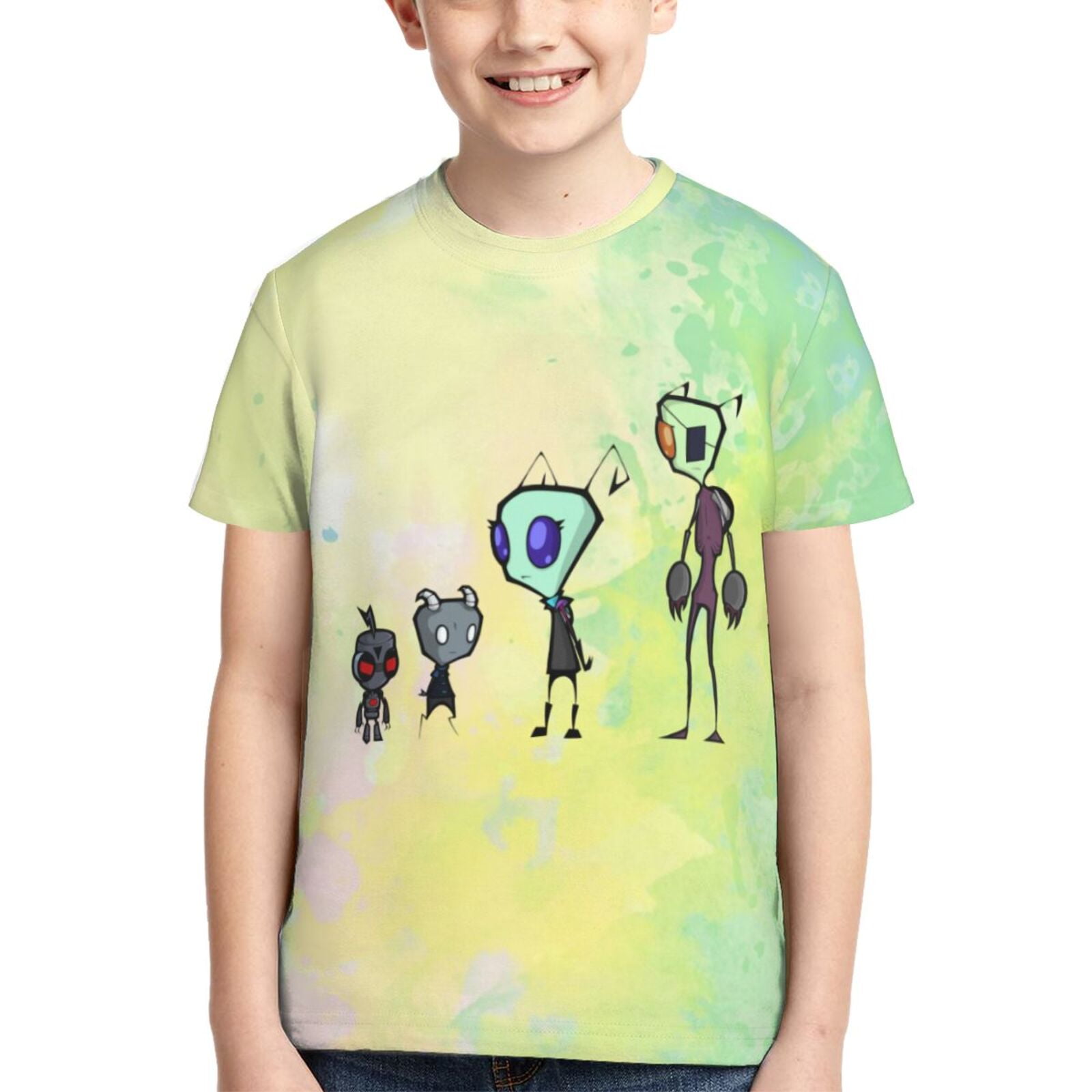 Invader Zim Youth Unisex T-Shirt Crewneck Short Sleeve Double-Sided ...