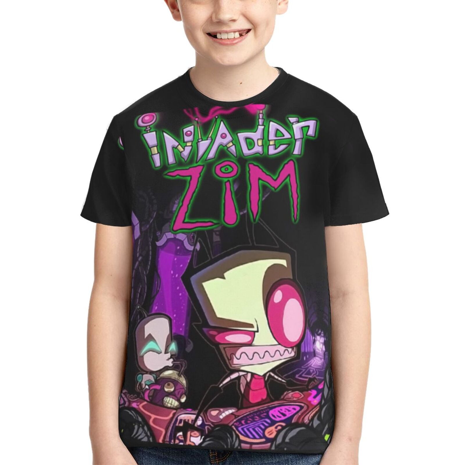 Invader Zim Youth Unisex T-Shirt Crewneck Short Sleeve Double-Sided ...