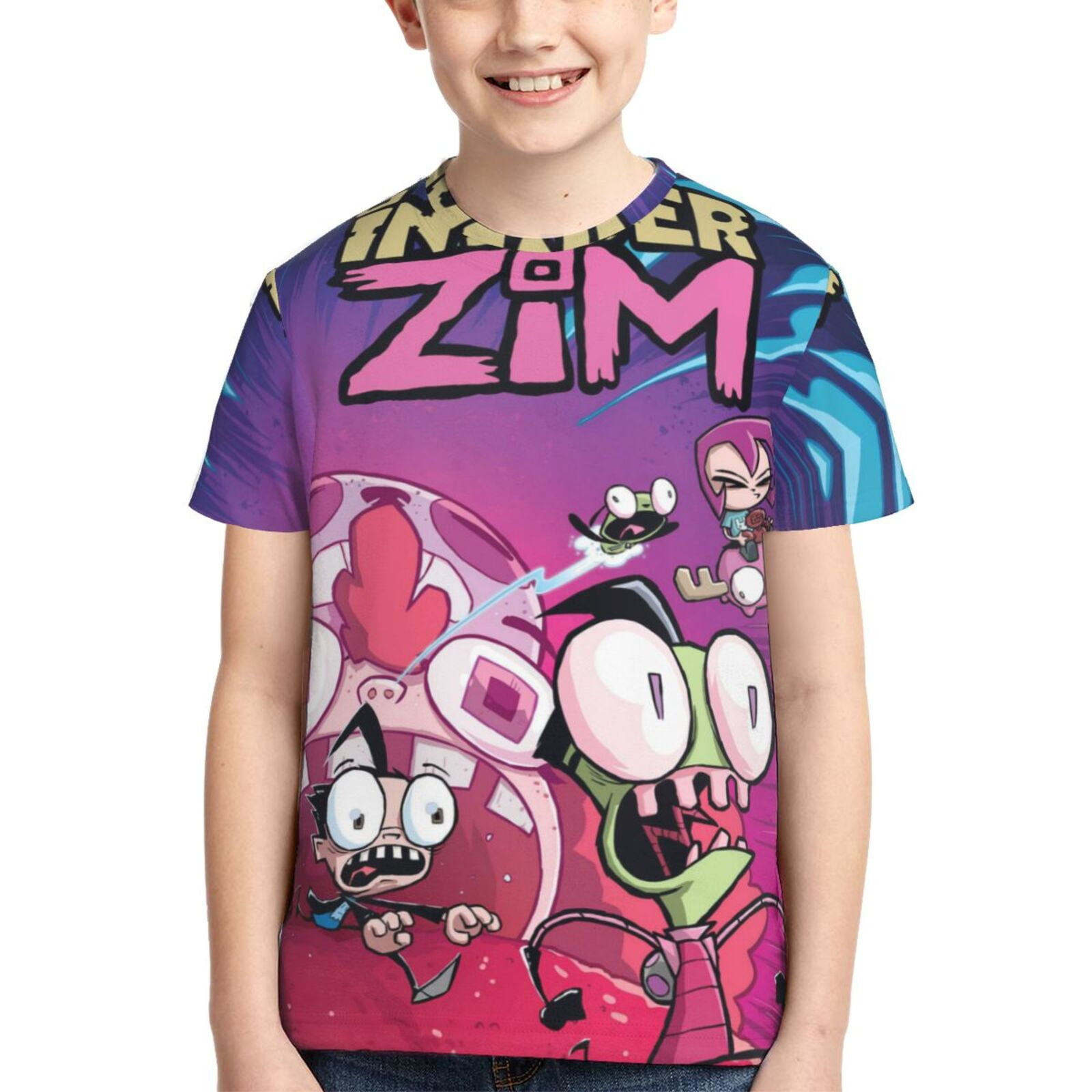 Invader Zim Youth Unisex T-Shirt Crewneck Short Sleeve Double-Sided ...