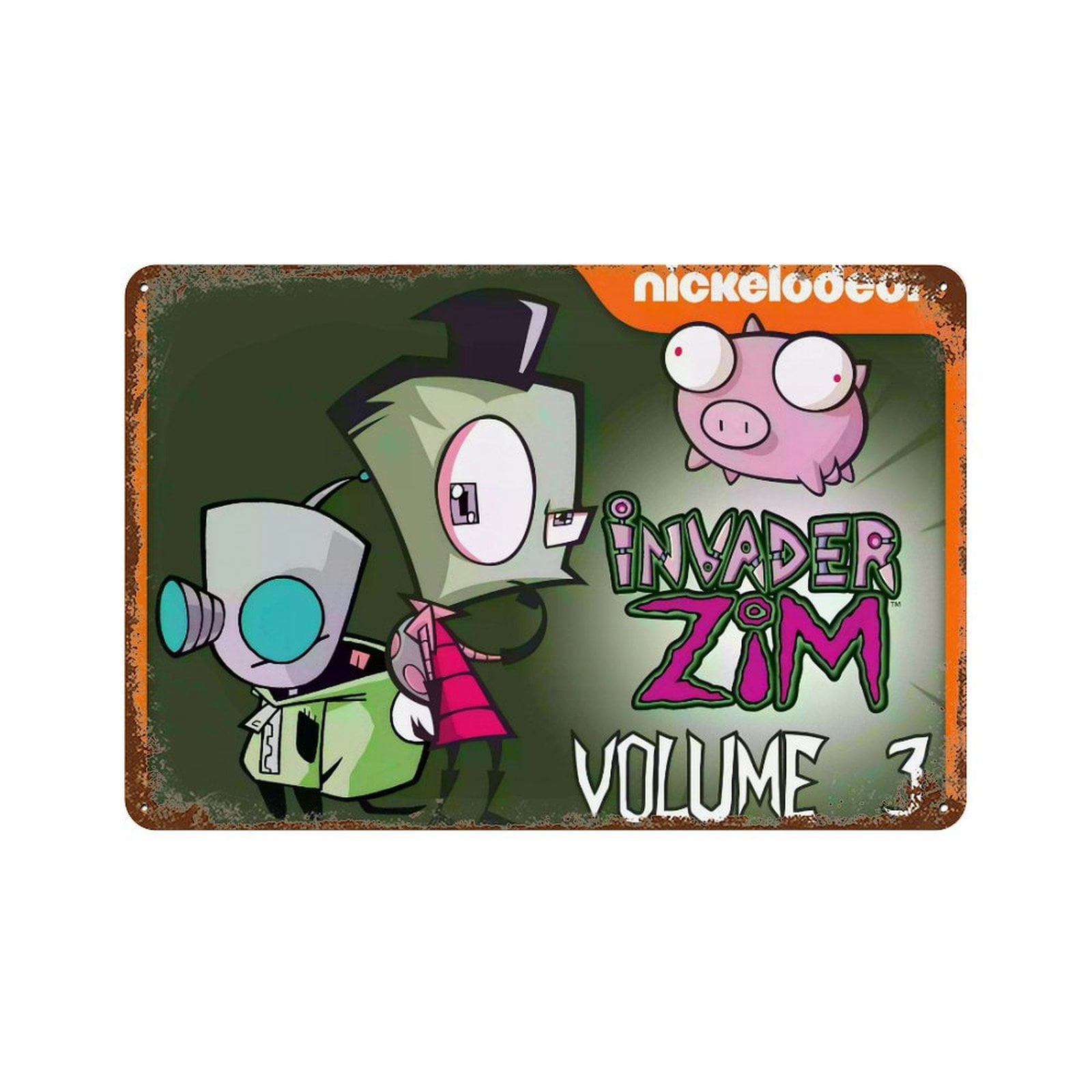 Invader Zim-theme Metal Sign，Personalized Metal Sign Wall Decor for ...