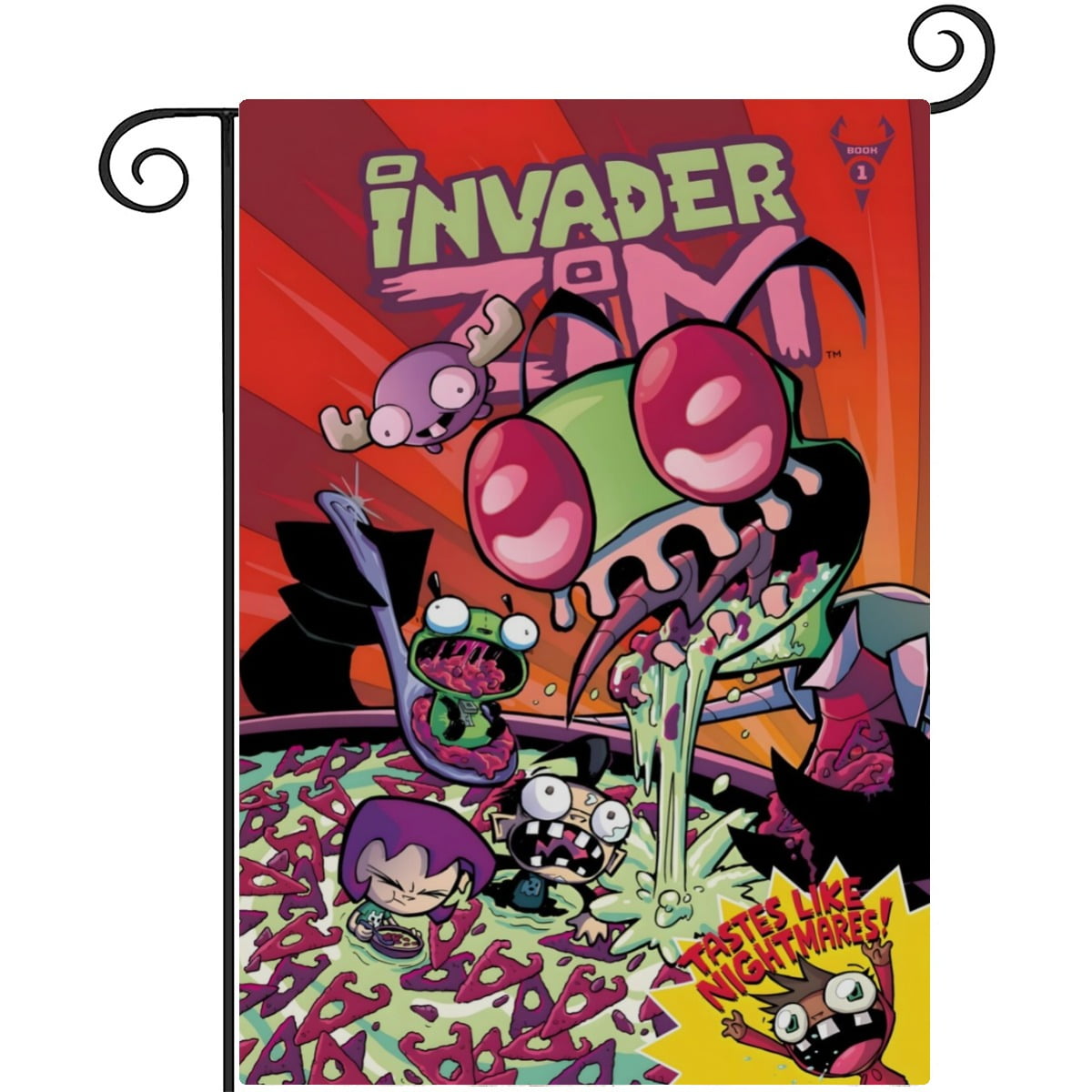 Invader Zim-themed Garden Flag. Perfect gift for fans, friends, and ...