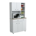 Free Shipping! Inval 10-Shelf Kitchen/Microwave Cabinet in White/Maple ...