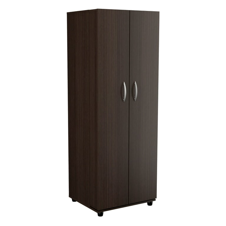 Inval 2 Door 4 Shelf Laminate Kitchen Pantry Cabinet 24 W Espresso
