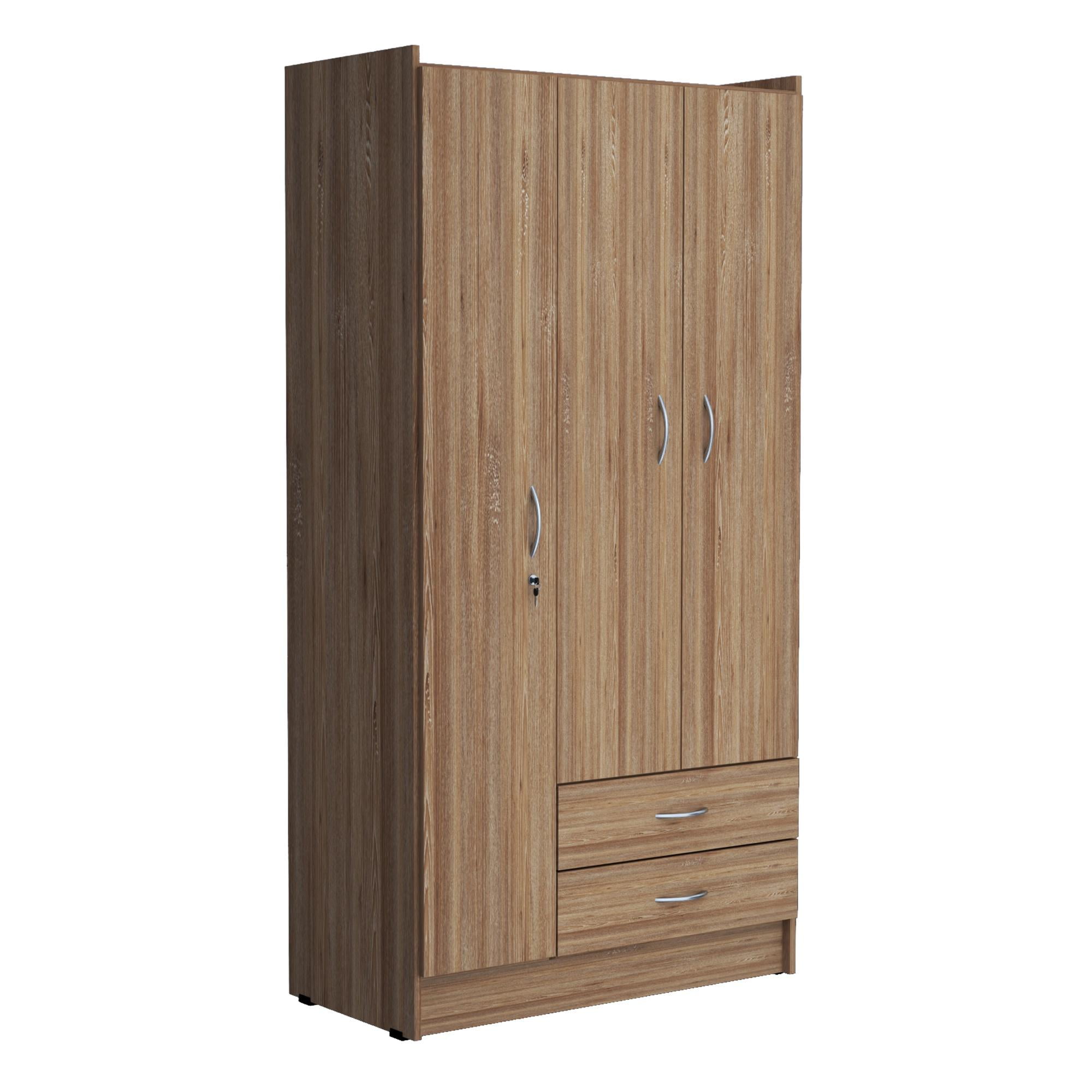 Free Shipping! Inval 72 Inch 4-Shelf Armoire Wardrobe Amaretto Oak ...