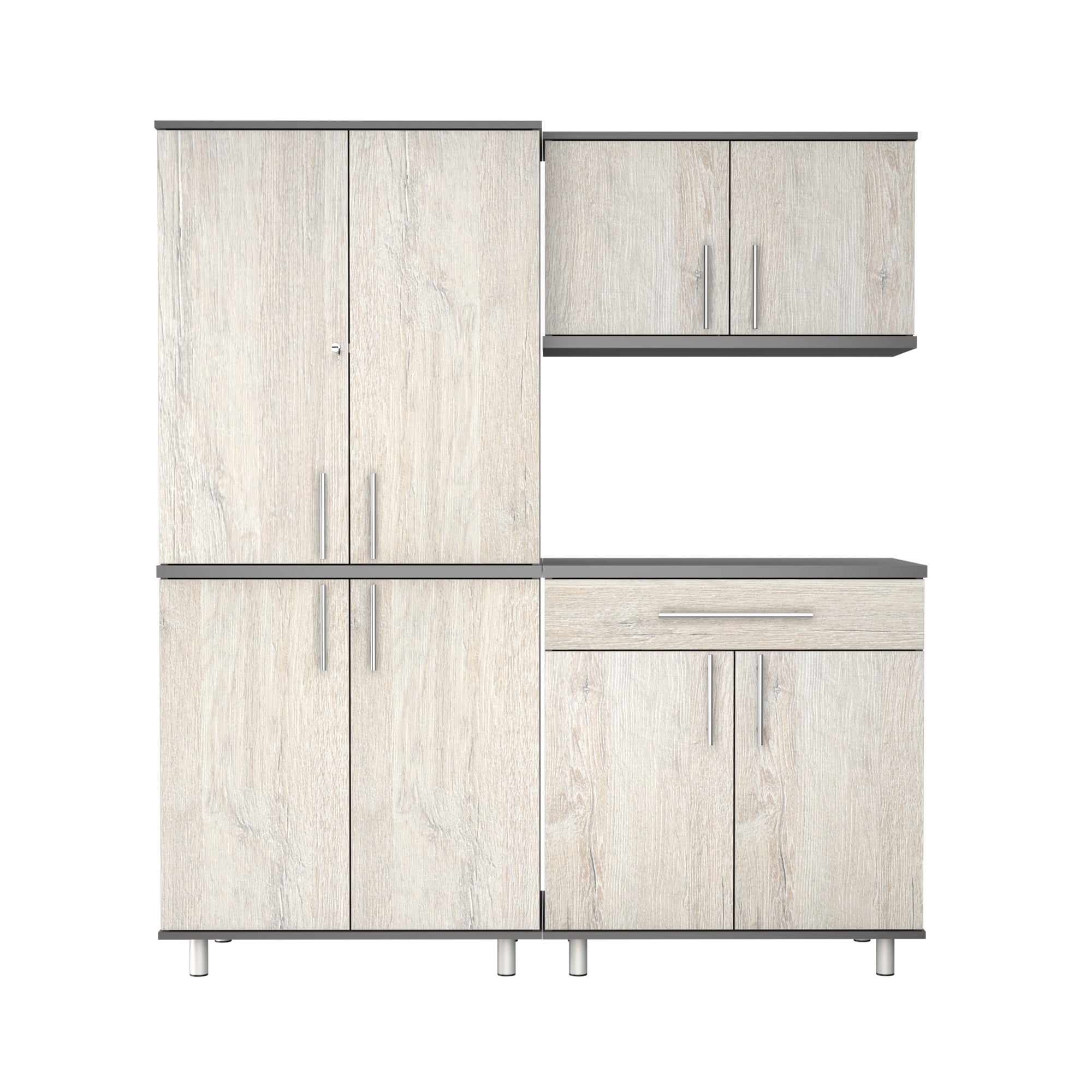 Inval America 3pc Garage Storage System, Chantilly & Dark Gray ...