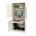 Inval America 4-Shelf Modern Wood Computer Desk in Washed Oak - Walmart.com
