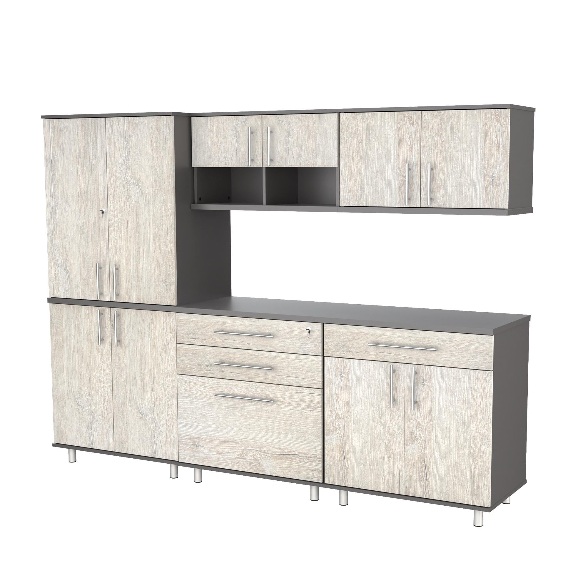 Inval America Kratos 5-Piece Engineered Wood Garage Cabinet Set in Dark ...