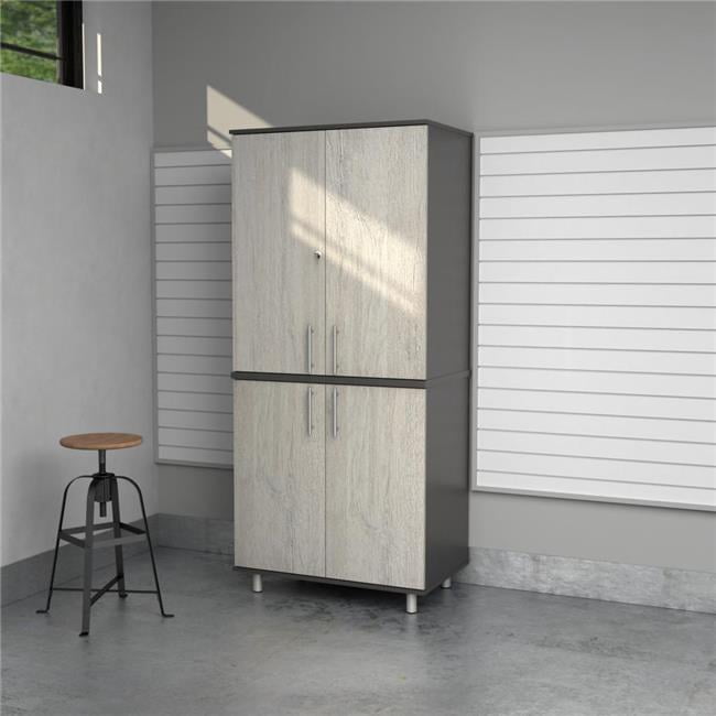 Inval America Kratos 5-Shelf Garage Storage Cabinet in Chantilly/Dark ...