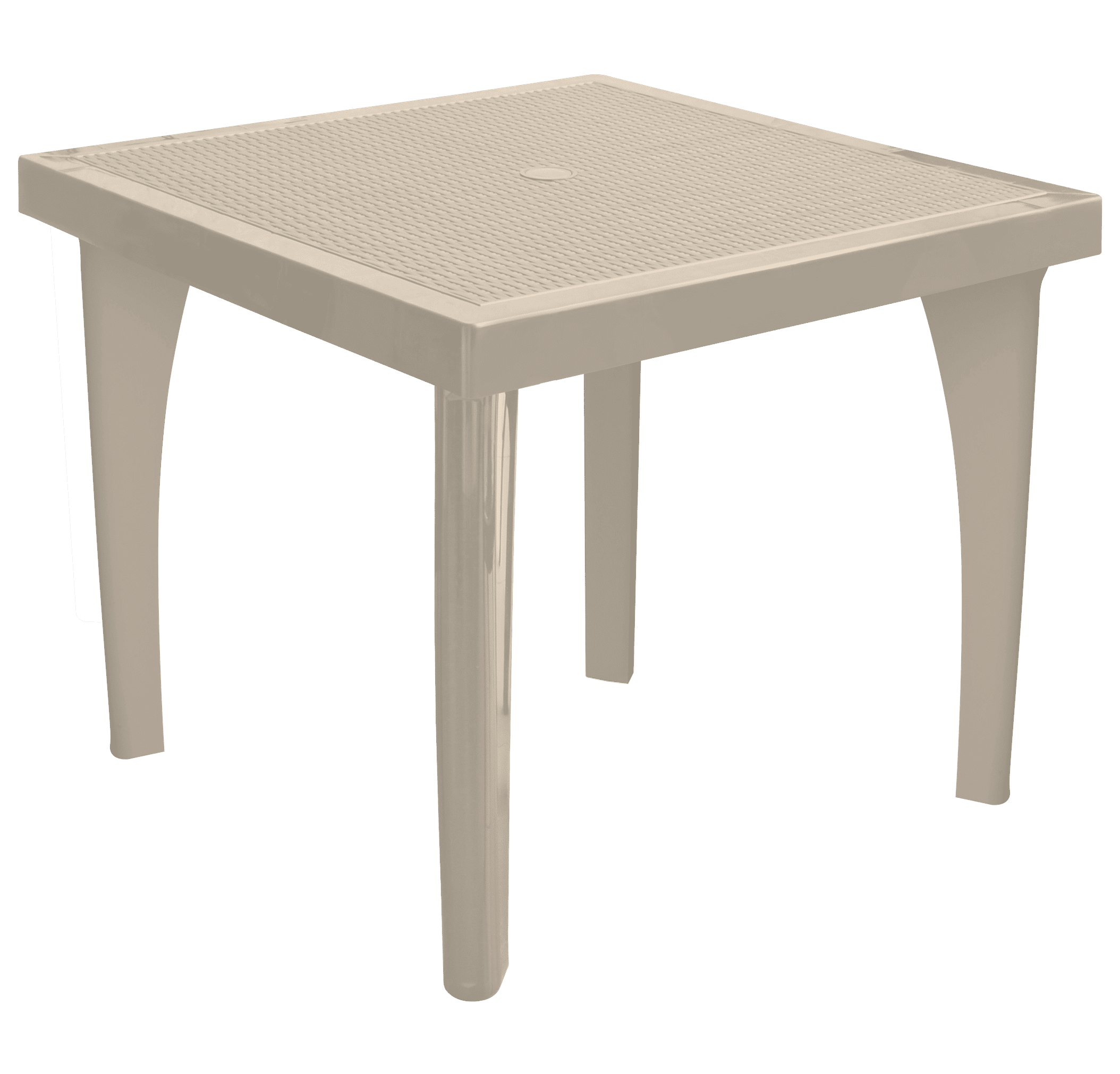 Inval Infinity Outdoor Resin Dining Table, Taupe - Walmart.com