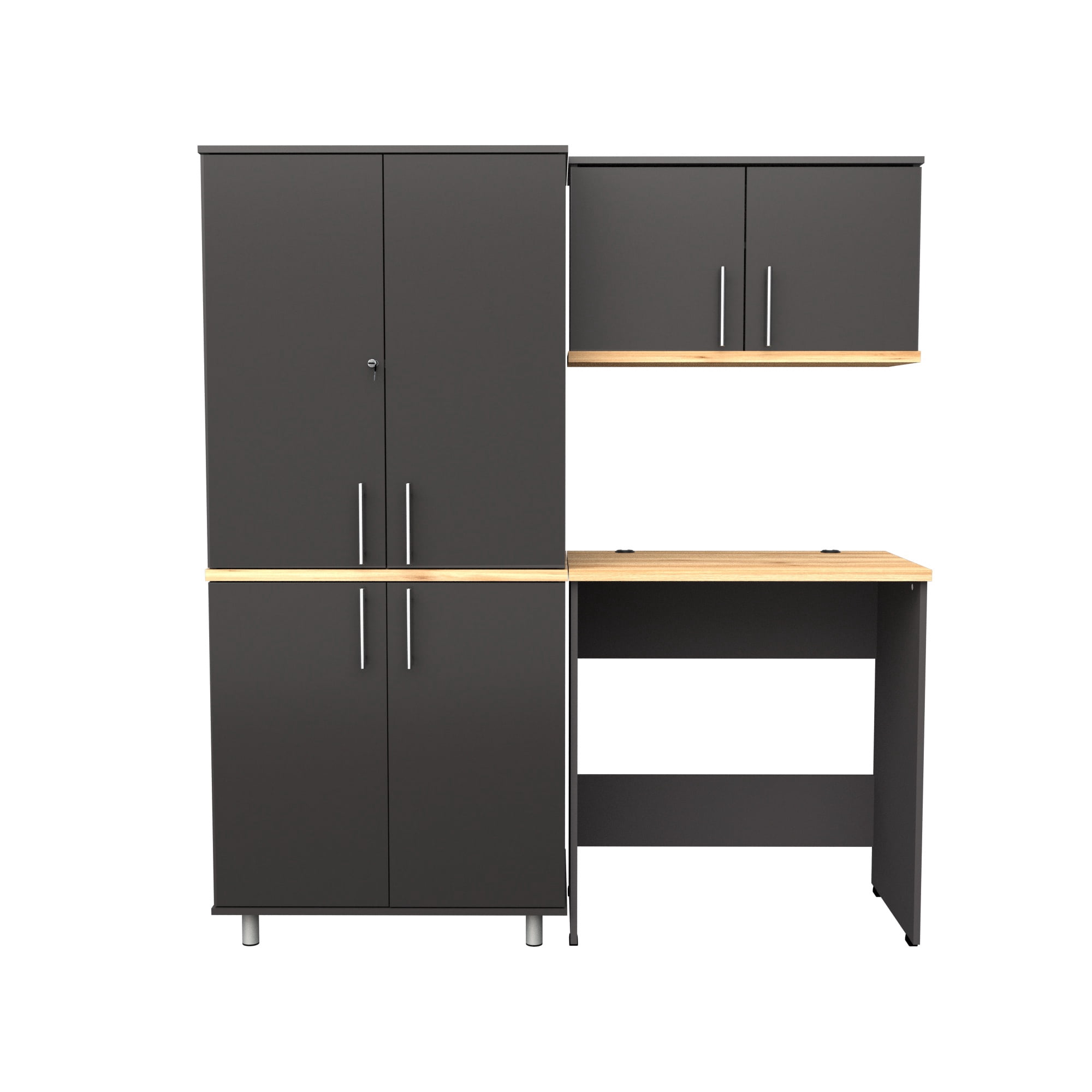 Inval Kratos 3-Pc Garage Storage System, Dark Gray & Maple - Walmart.com