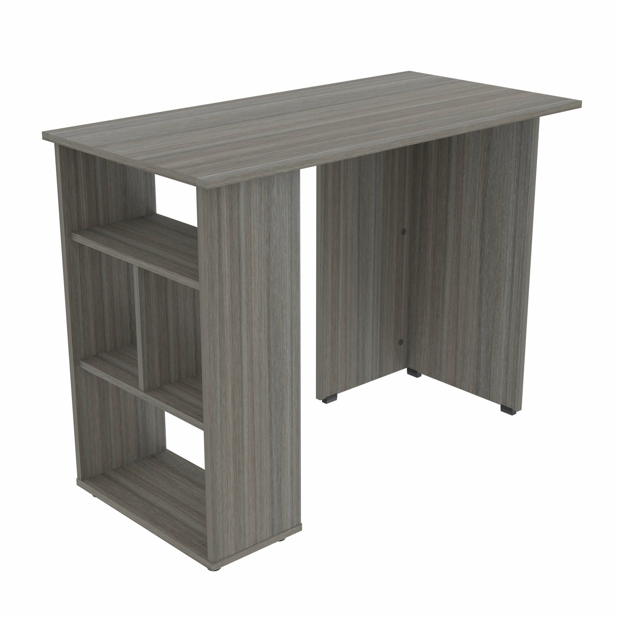 Inval Merlin 3-Shelf Computer Desk in Gray Smoke Oak - Walmart.com