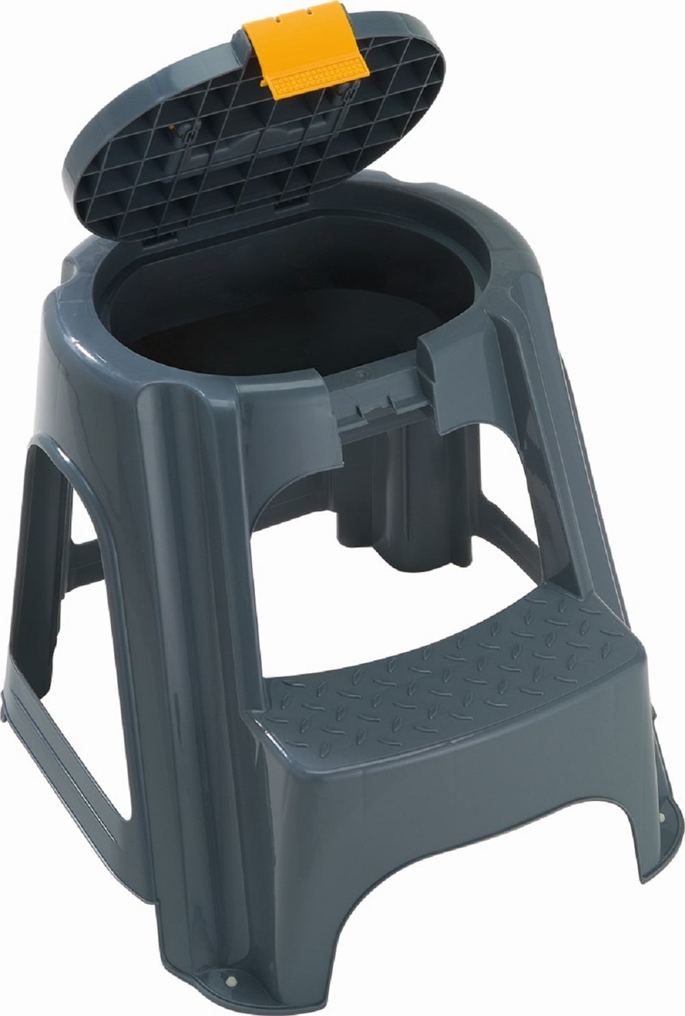 Inval Rimax Heavy Duty Resin Step Stool with Top Organizer Compartment ...