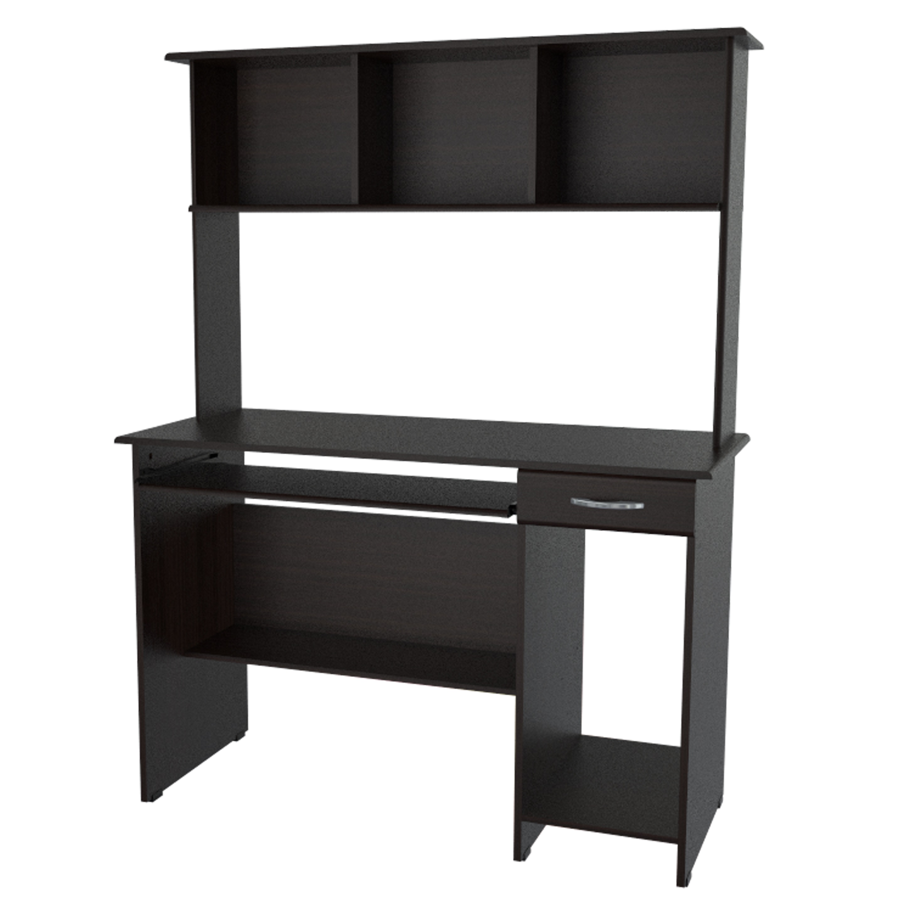 Inval Laminate Computer Desk with File Storage, Espresso - Walmart.com