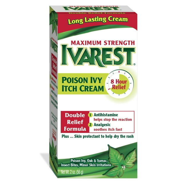 Ivarest Poison Ivy Medicated Cream, Max Strength Relief, Fast-Acting ...