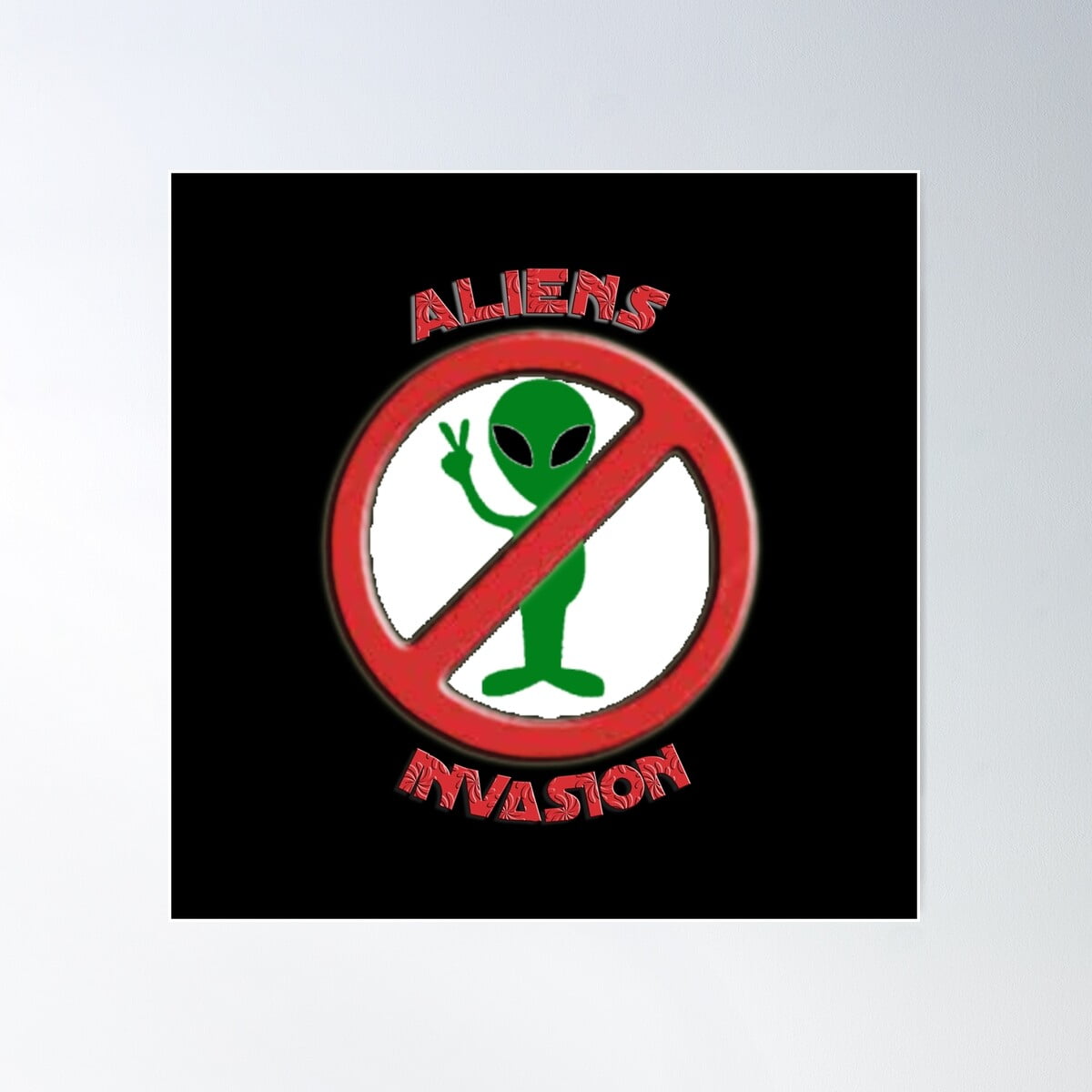 Invasion Aliens Poster Wall Art, Modern Wall Decor For Living Room ...