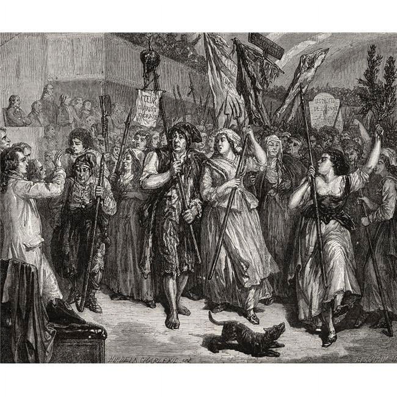 Invasion of The Assembly, 20 June 1792 Engraved by Blanpain After De La ...