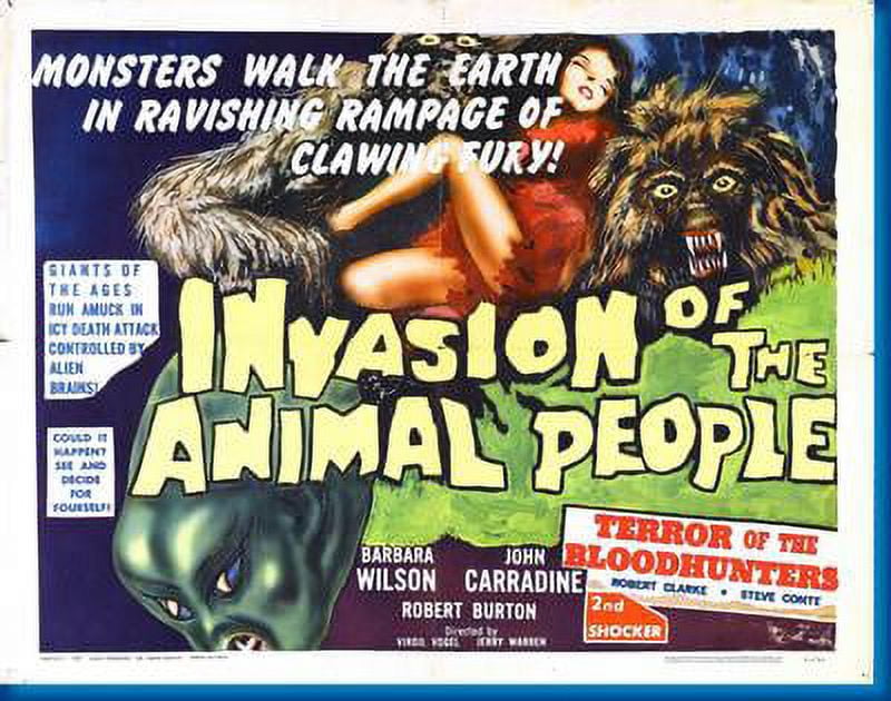 Invasion Of The Animal People Movie Poster Reprint Art decor 27inx40in ...