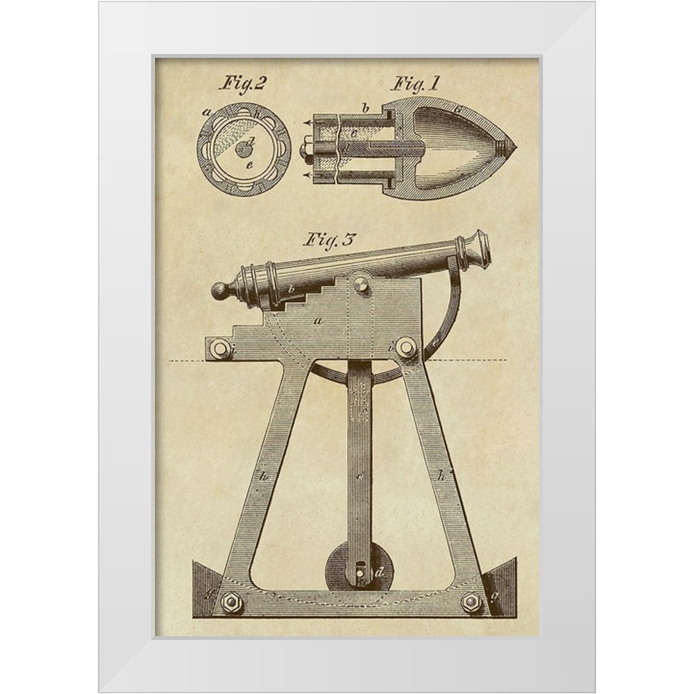 Inventions 13x18 White Modern Wood Framed Museum Art Print Titled ...