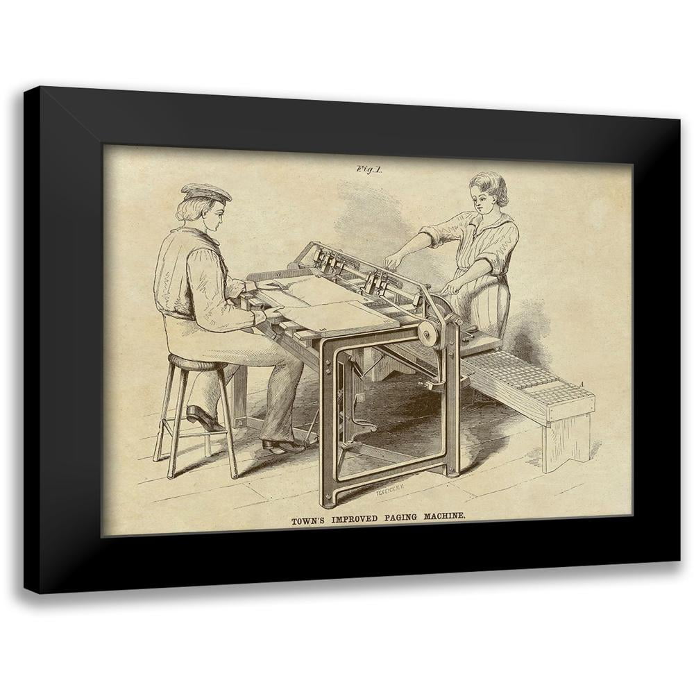 Inventions 14x12 Black Modern Framed Museum Art Print Titled - Towns ...