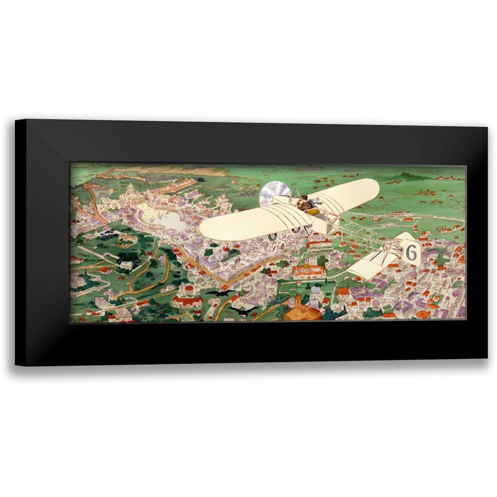 Inventions 14x8 Black Modern Framed Museum Art Print Titled - Rome to ...