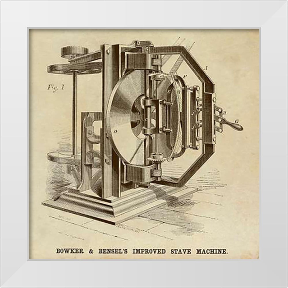 Inventions 15x15 White Modern Wood Framed Museum Art Print Titled ...