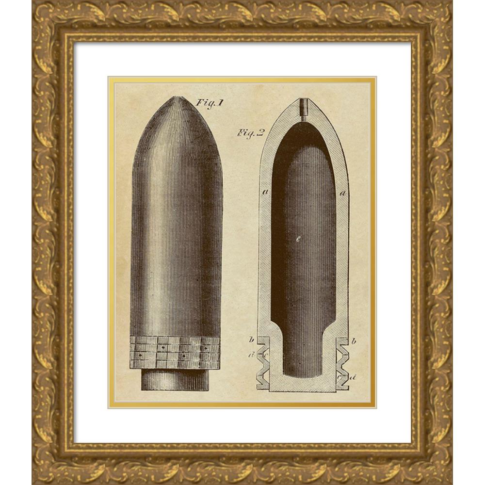 Inventions 15x18 Gold Ornate Wood Framed with Double Matting Museum Art ...