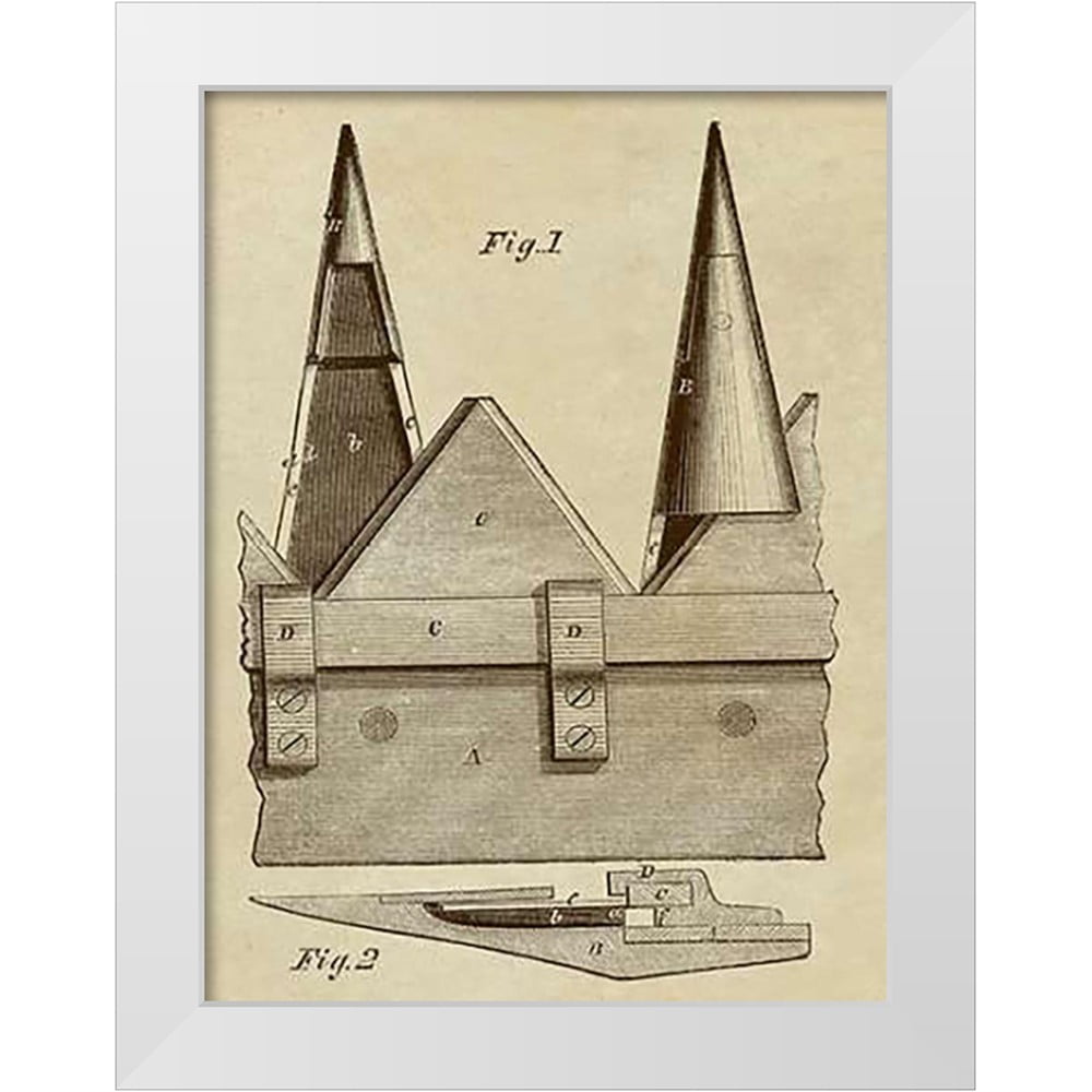 Inventions 19x24 White Modern Wood Framed Museum Art Print Titled ...