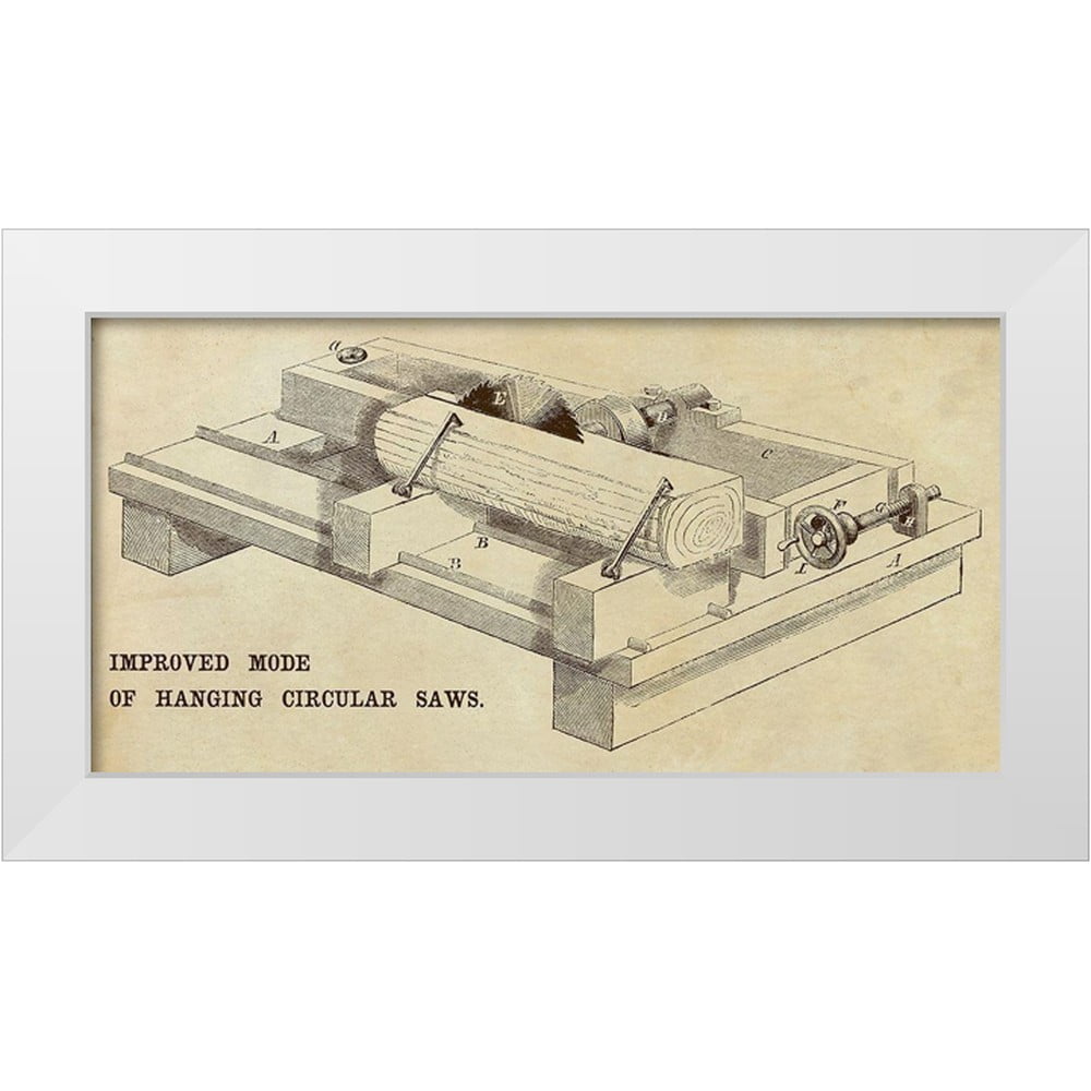 Inventions 32x18 White Modern Wood Framed Museum Art Print Titled ...