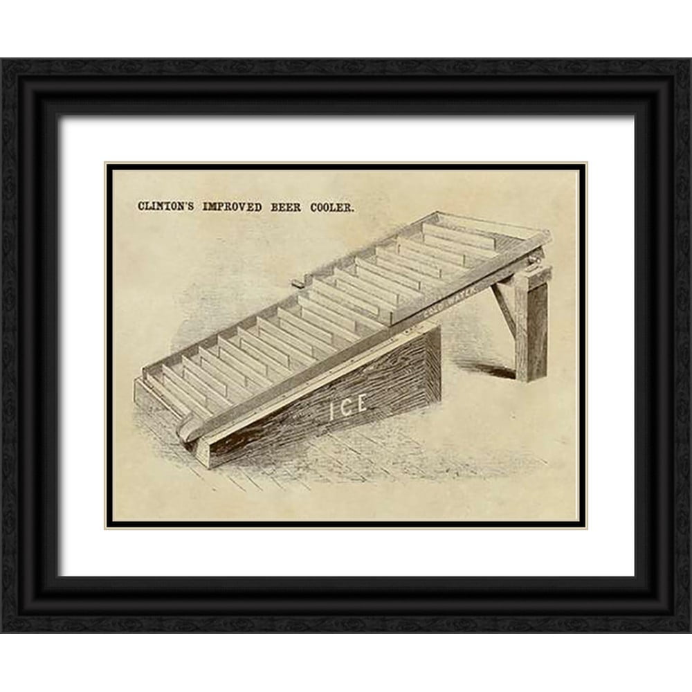 Inventions 32x25 Black Ornate Wood Framed with Double Matting Museum ...