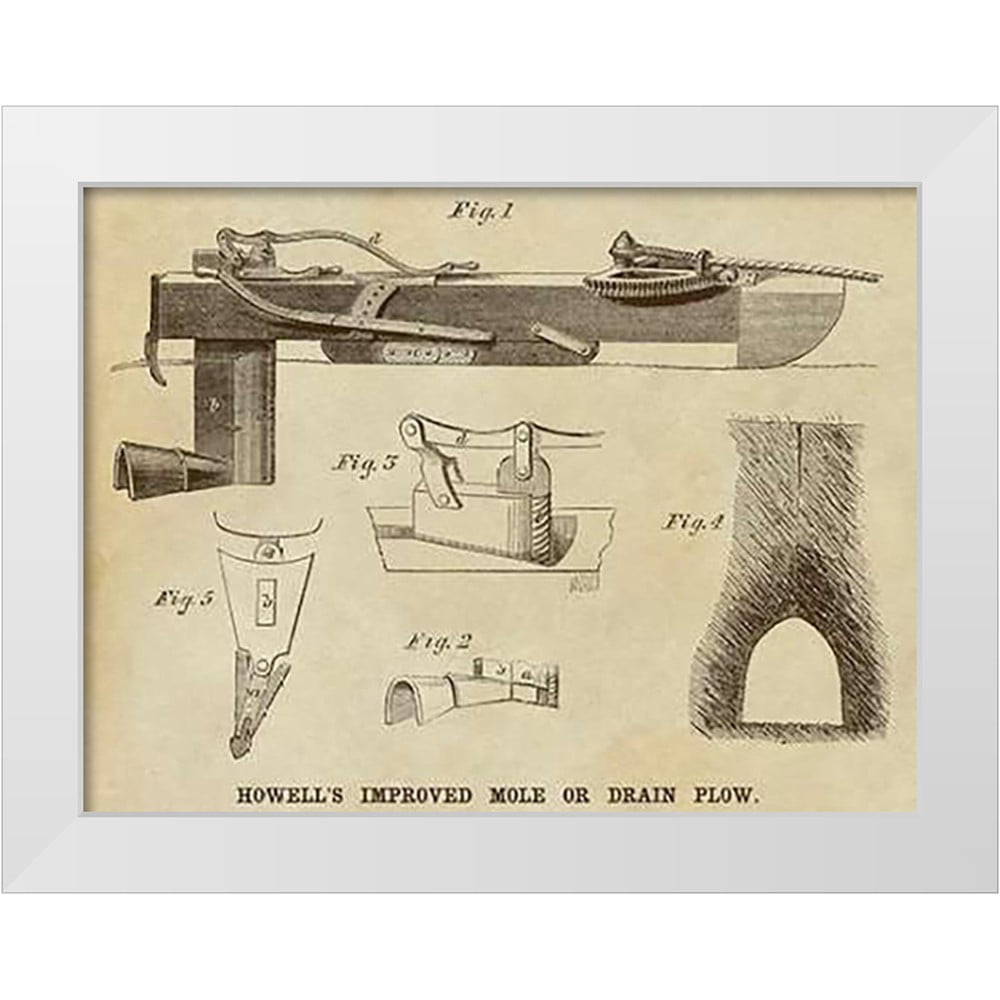 Inventions 32x25 White Modern Wood Framed Museum Art Print Titled ...