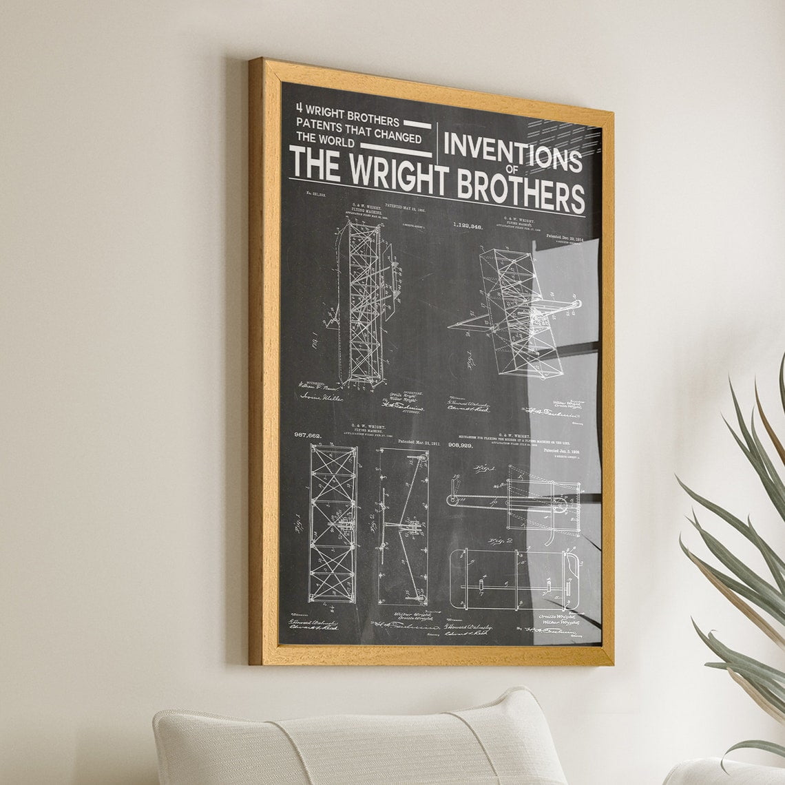 Inventions Of The Wright Brothers Patent Posters - Airplane Inventions ...