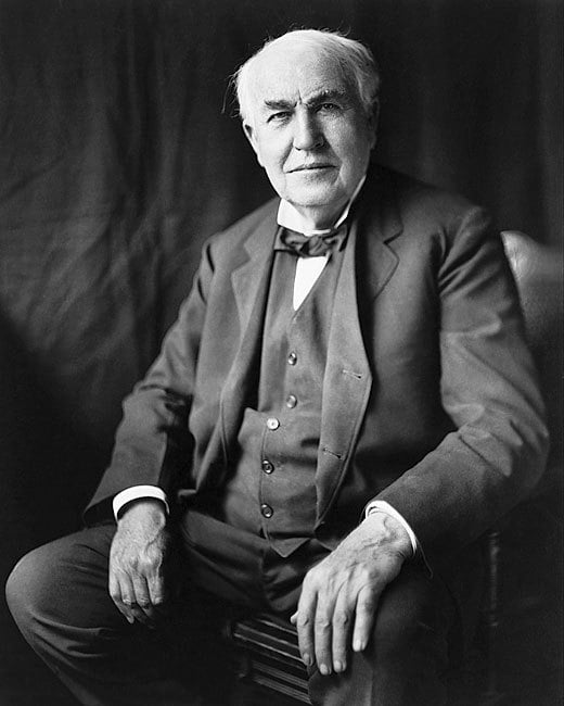 Inventor Thomas A. Edison Portrait 1922 - 24x36 Inch Glossy Laminated ...