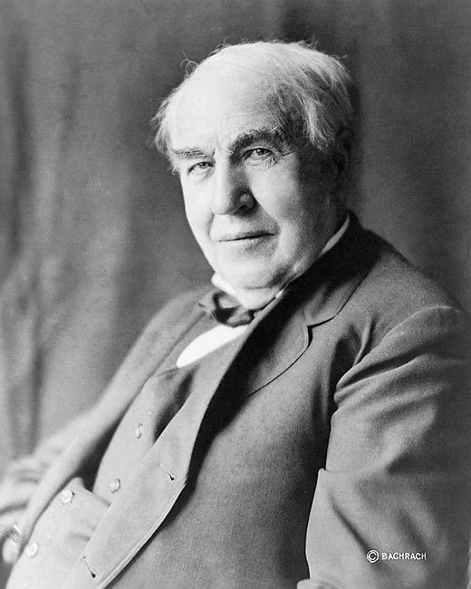 Inventor Thomas Alva Edison Portrait 1922 Style - A - 12x18 Inch ...