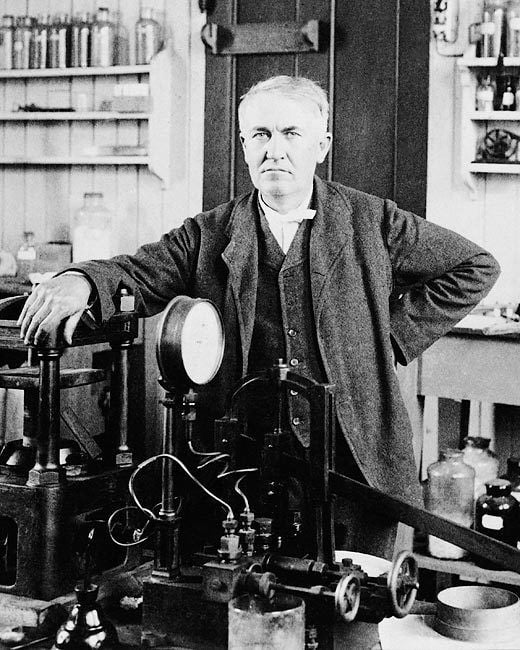 Inventor Thomas Edison in Laboratory 1901 Style - A - 20x30 Inch Glossy ...