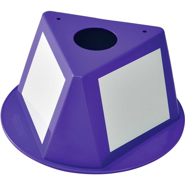 Inventory Control Cone W/ Dry Erase Decals, 10"L x 10"W x 5"H, Purple ...