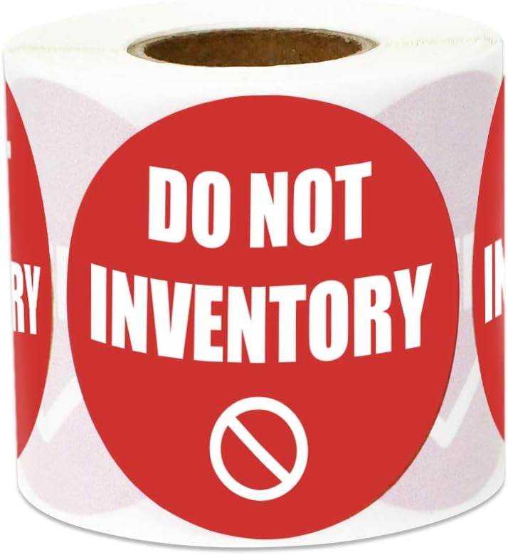 Do Not Inventory Label Stickers - 2 Inch Round Circle Dots Stickers in ...