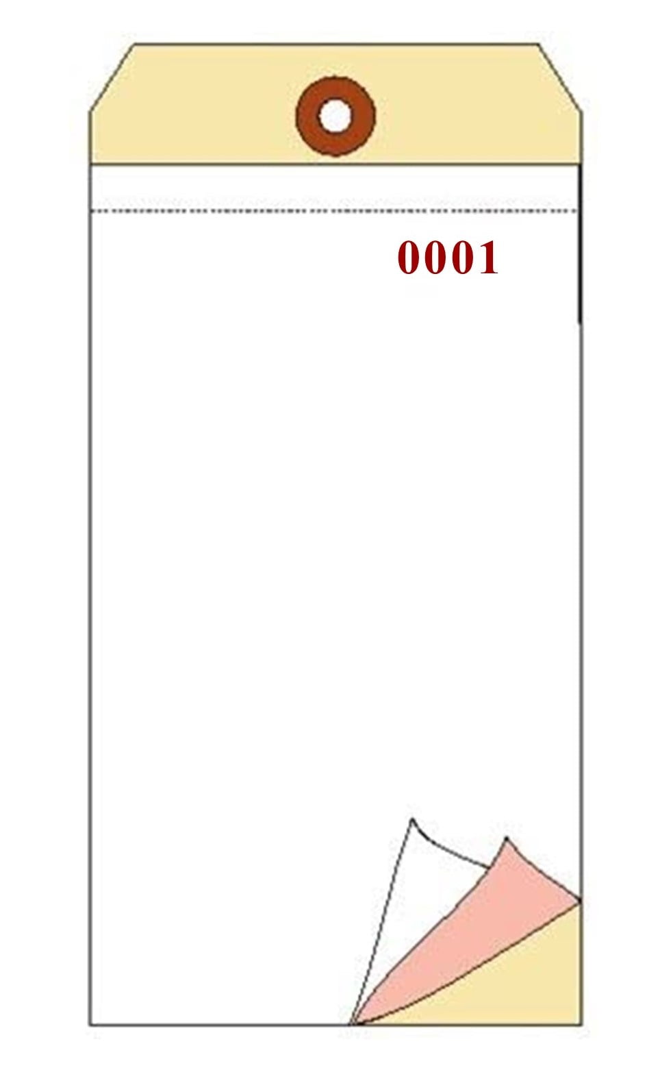 Inventory Tags, Blank 3-Ply Carbonless, Manila, Box of 500, Plain, Seq ...