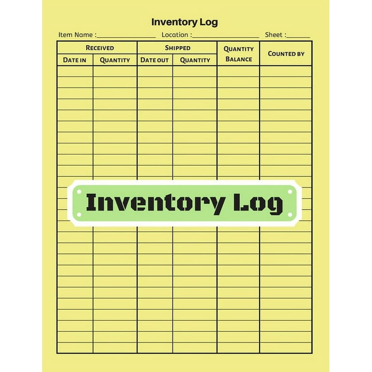 Inventory Management Sheets