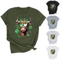 Inverlee Womens St Patricks Day Tshirts Plus Size Four Leaf Clover