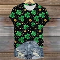 Inverlee Womens St Patricks Day Tshirts Plus Size Four Leaf Clover