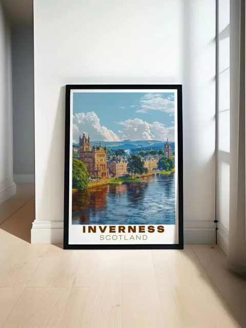 Inverness Castle Poster Collection - Scotland Landmark Art NO FRAMED ...
