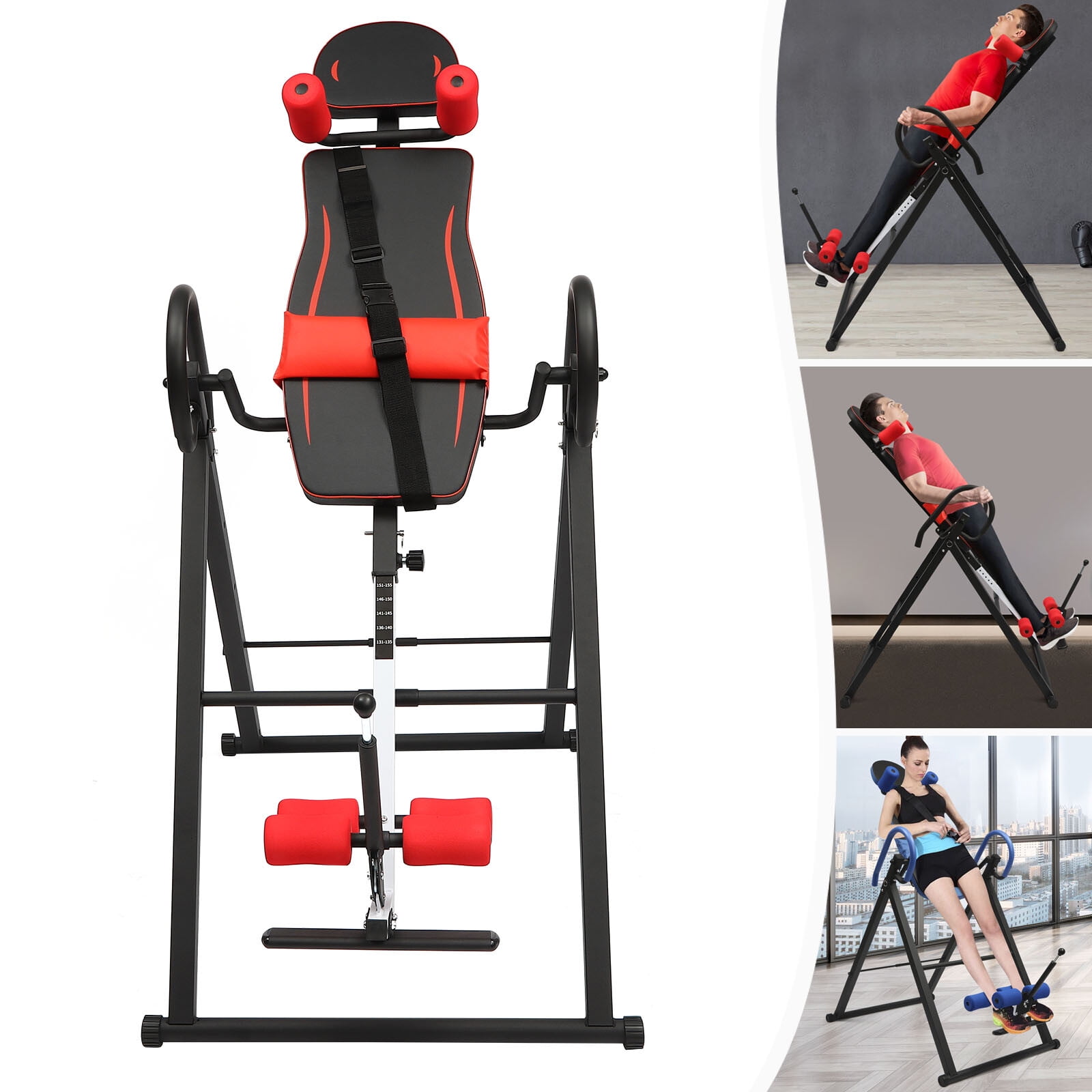 Inversion Table Heavy Duty Hang Upside Down Gravity Back Therapy Pain ...