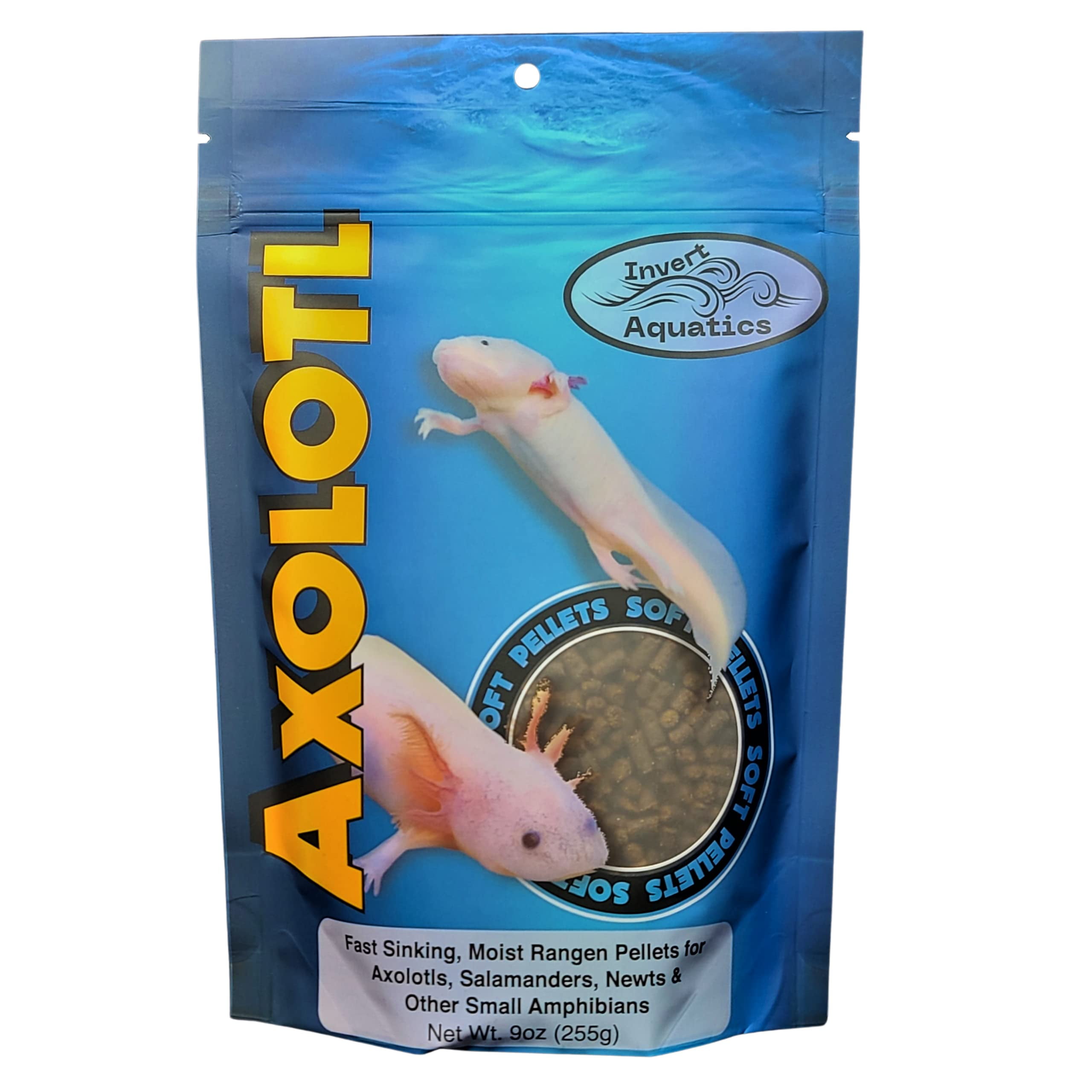 Invert Aquatics Soft Pellets OIF8 for Axolotls - Moist Sinking Diet for ...