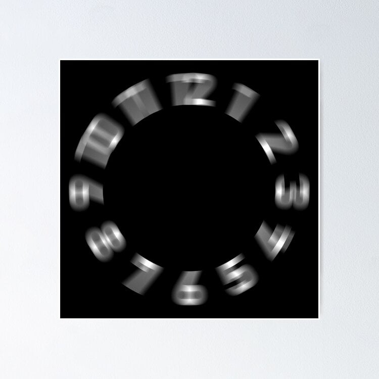 Inverted Blurred Clock Face In White Poster- Unframed Poster | Wall Art ...