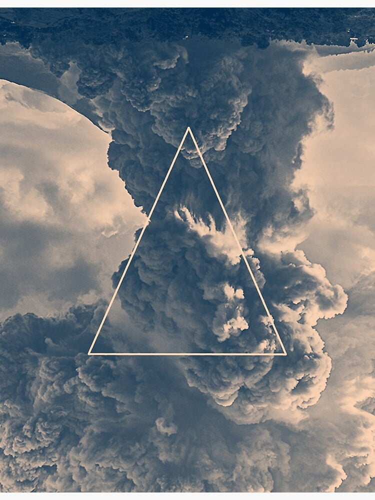 Inverted Cloud Triangle Canvas Poster Decor Landscape Office Room Decor ...