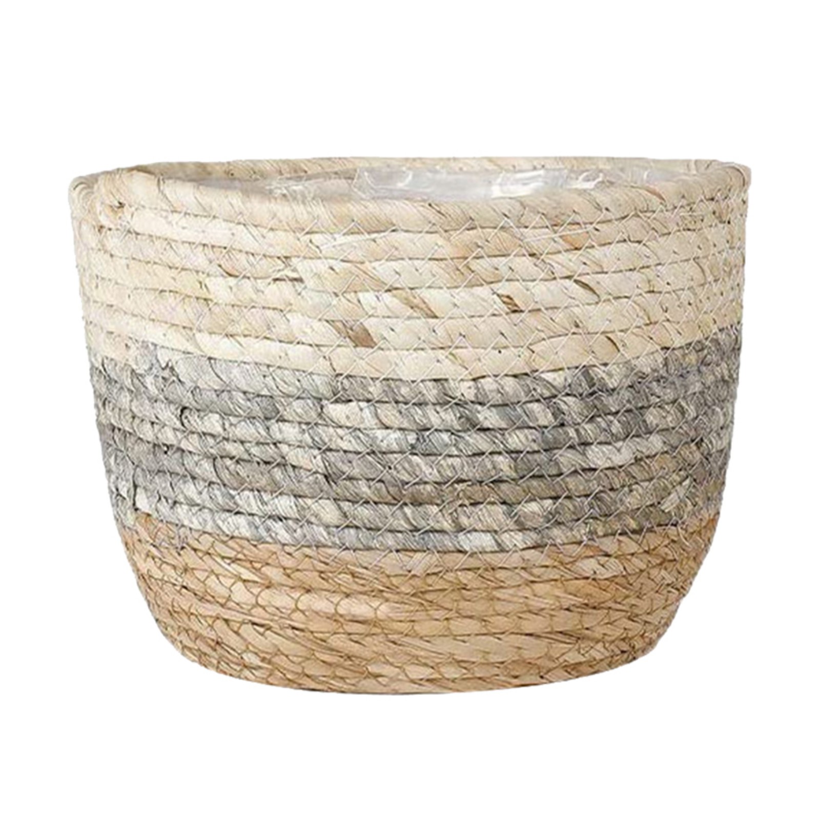 Inverted Cone Basket Planters Straw Woven Storage Geometry Planter ...