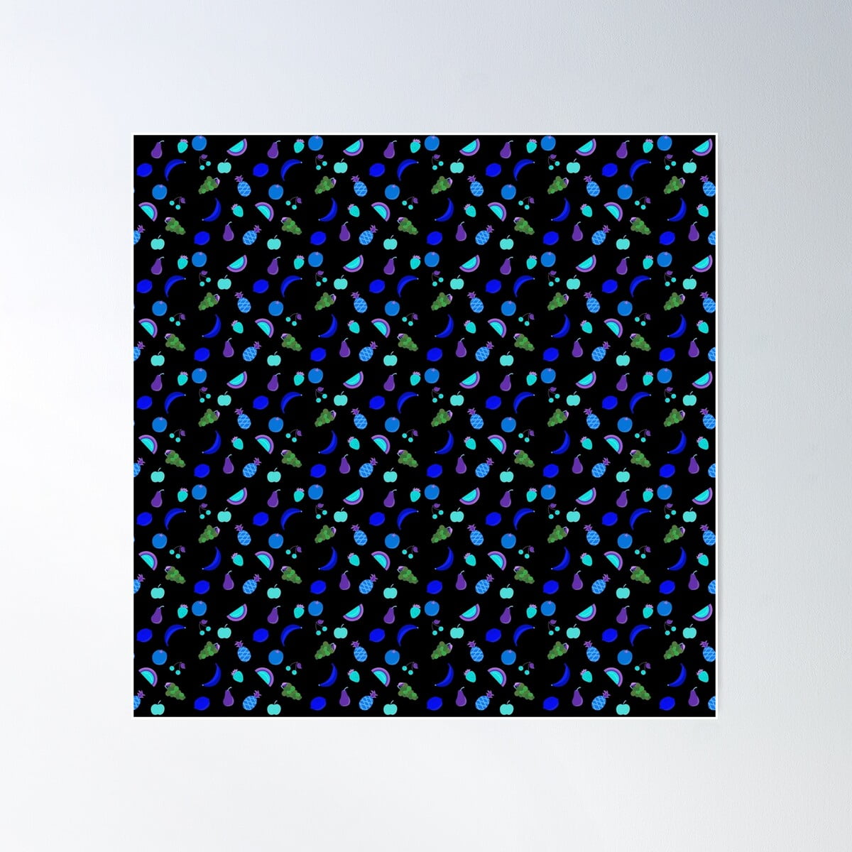 Inverted Fruit Pattern Poster Wall Art, Modern Wall Decor For Living ...