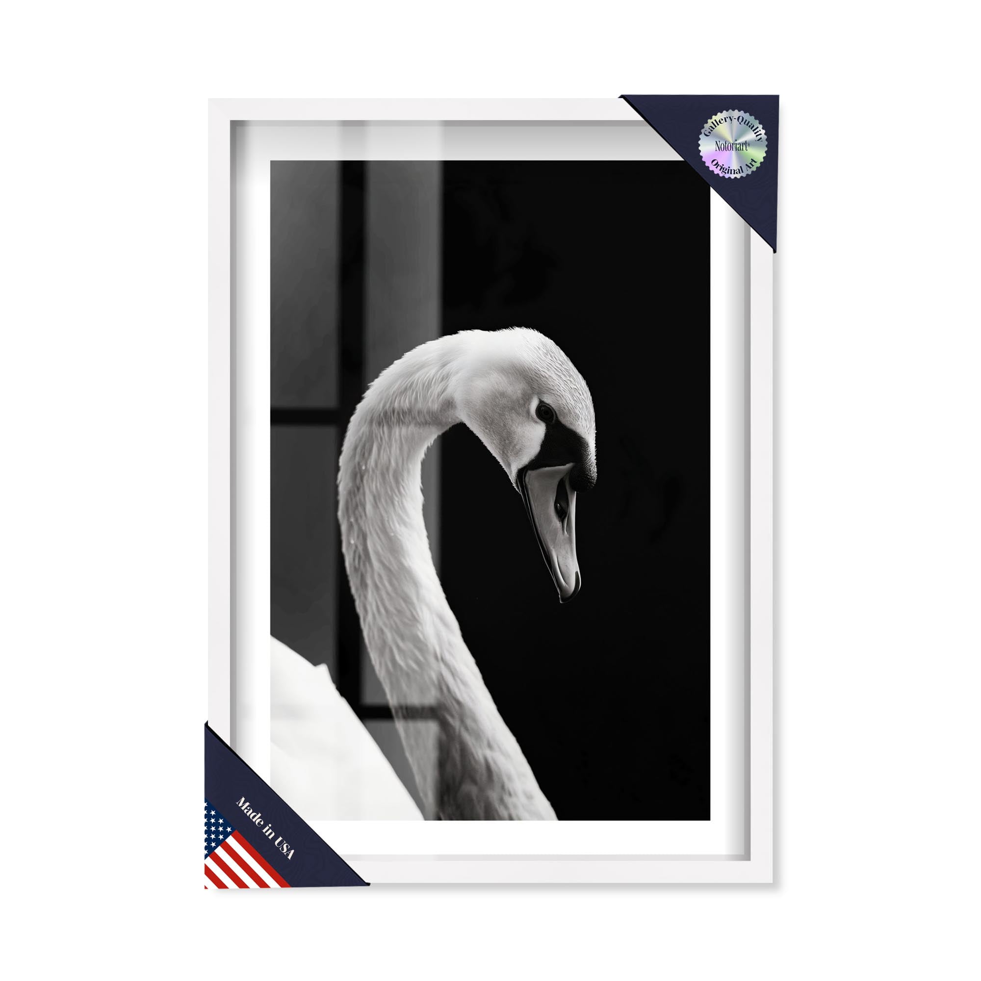 Inverted Quack Shadowbox Print Animal Art Prints by Notoriart, White ...