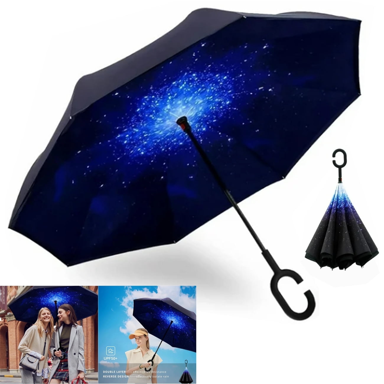 Inverted Reverse Inverted Umbrella, Extra Large Double Canopy ...